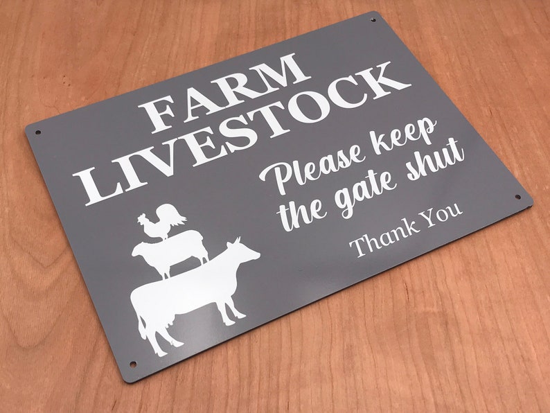 Farm Livestock Shut the Gate Sign | Choice of Colours - Etsy