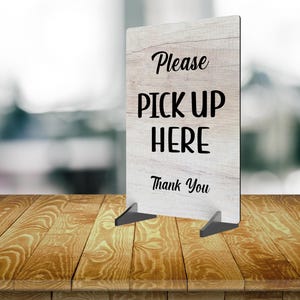 Please Pick up Here Sign - Available as Freestanding or Adhesive - Etsy
