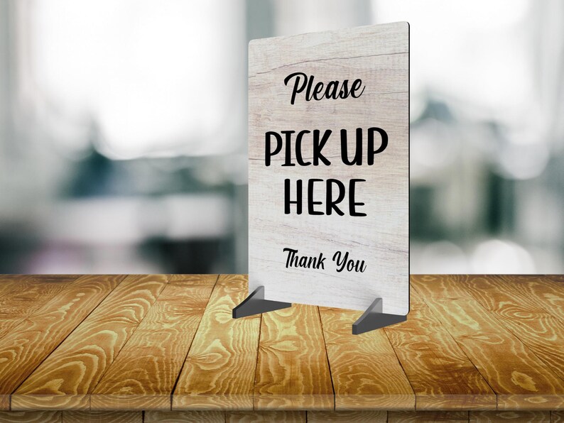 Please Pick up Here Sign - Available as Freestanding or Adhesive - Etsy ...