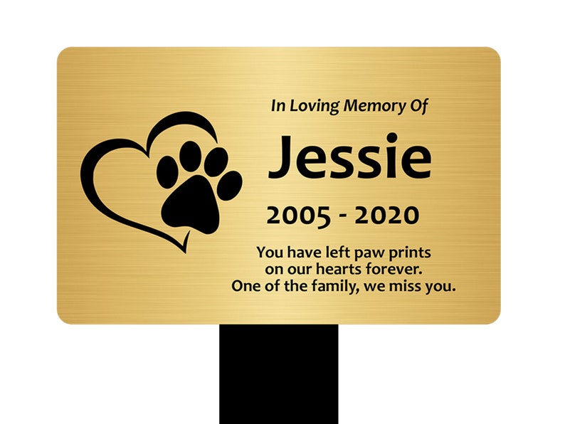 Personalised Pet Memorial Engraved Plaque With Paw Print & - Etsy UK