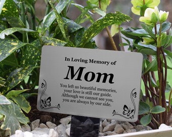 Personalised Mother Memorial Plaque Stake, Grave Marker, Mom Memorial ...