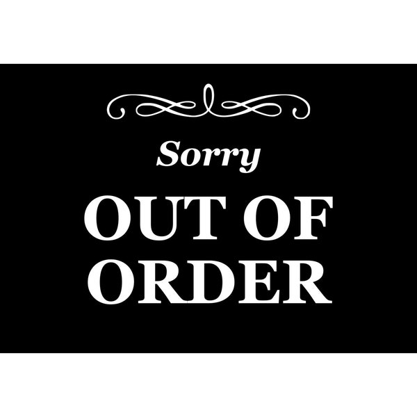Out of Order Signs - Etsy UK