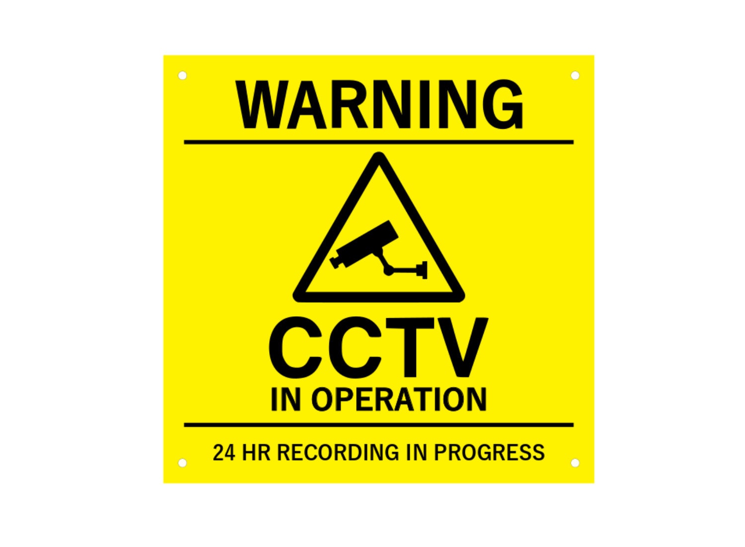 CCTV in Operation Warning Notice Yellow and Black - Etsy