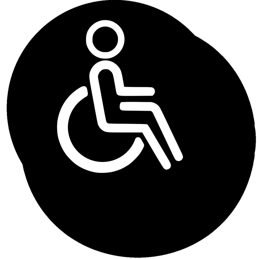 Classy Black and White Disabled Toilet Sign: Elevate Your Restroom ...