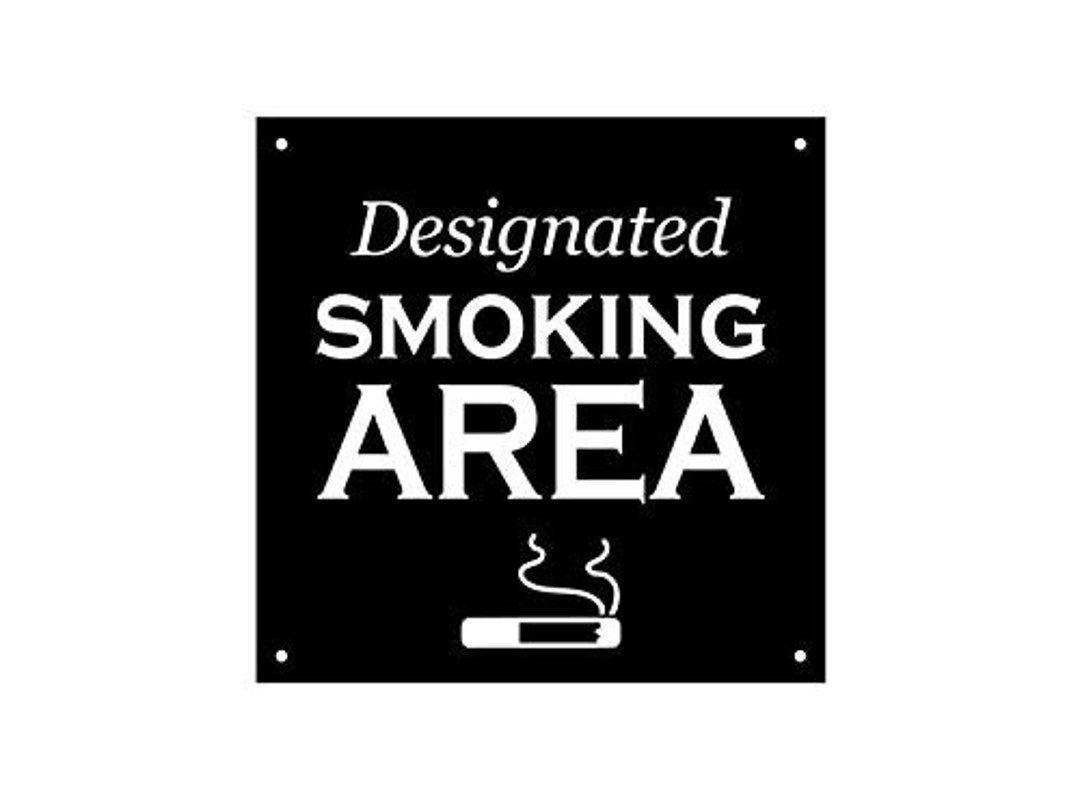 Weatherproof, Designated Smoking Area, Sign Ideal for Public Spaces ...
