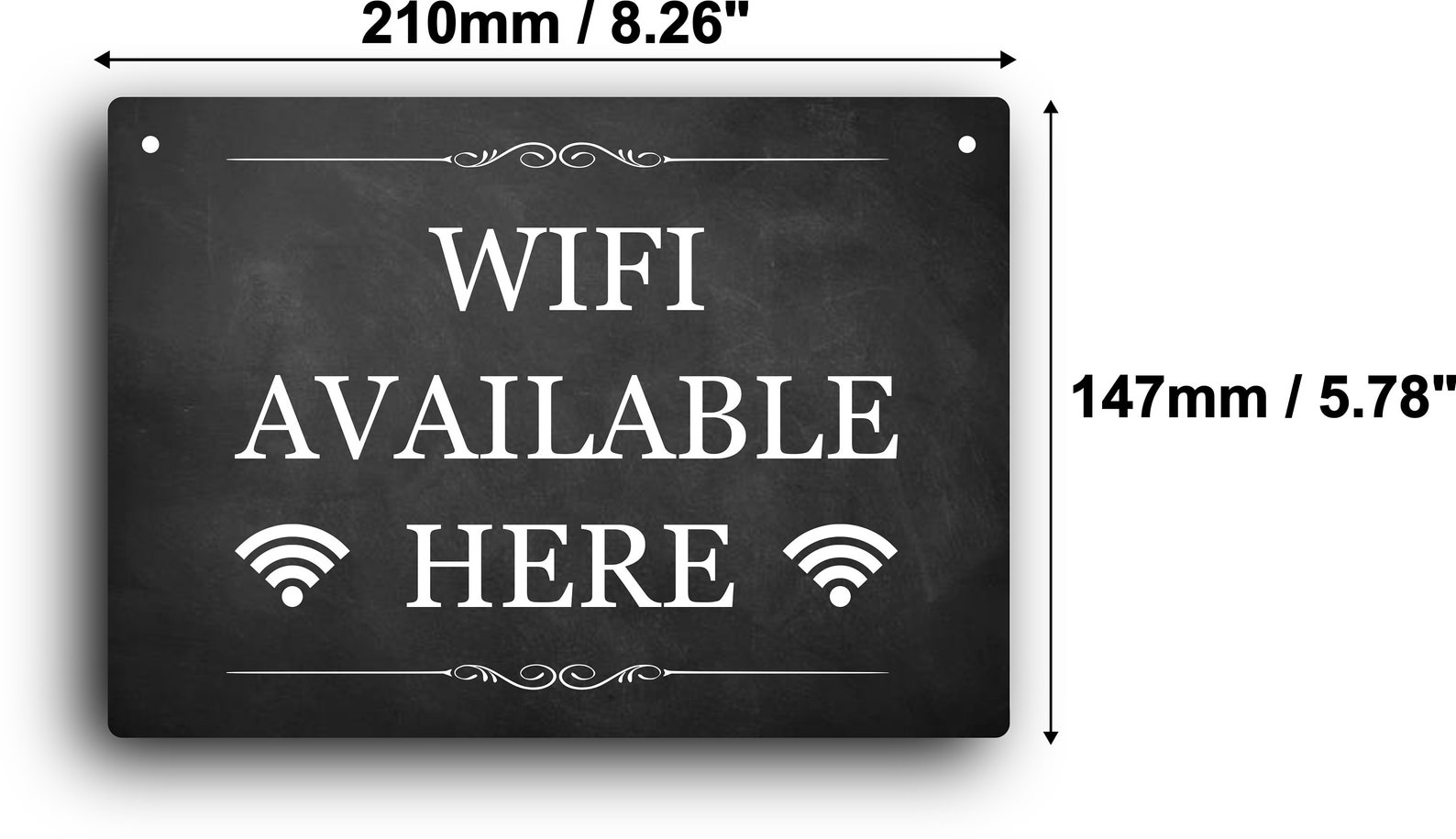 Wifi Available Here Sign, A5, Aluminium Composite, UV Printed, Outdoor ...