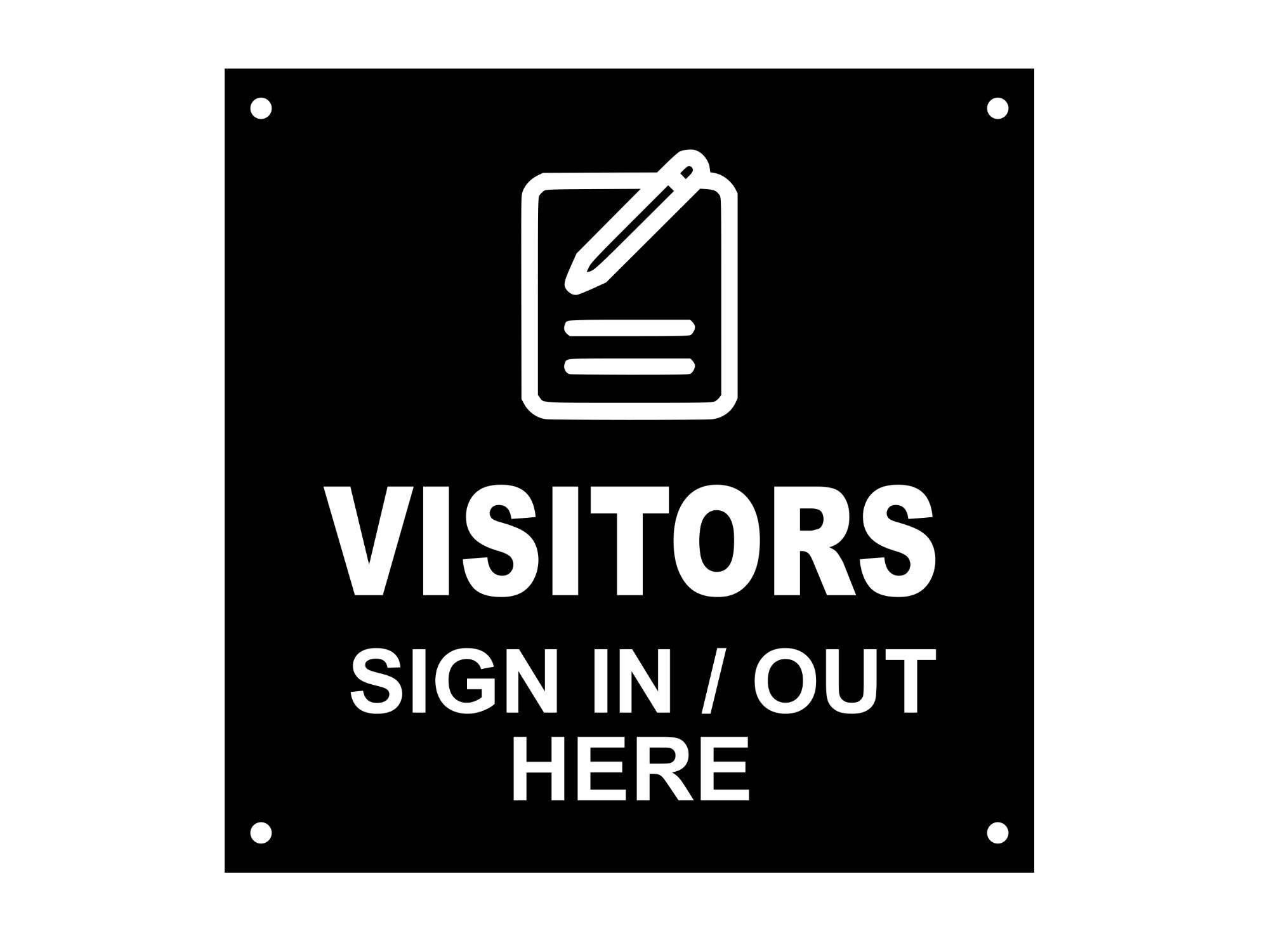VISITORS Sign in / Out Here Durable Tough Acrylic Sign - Etsy