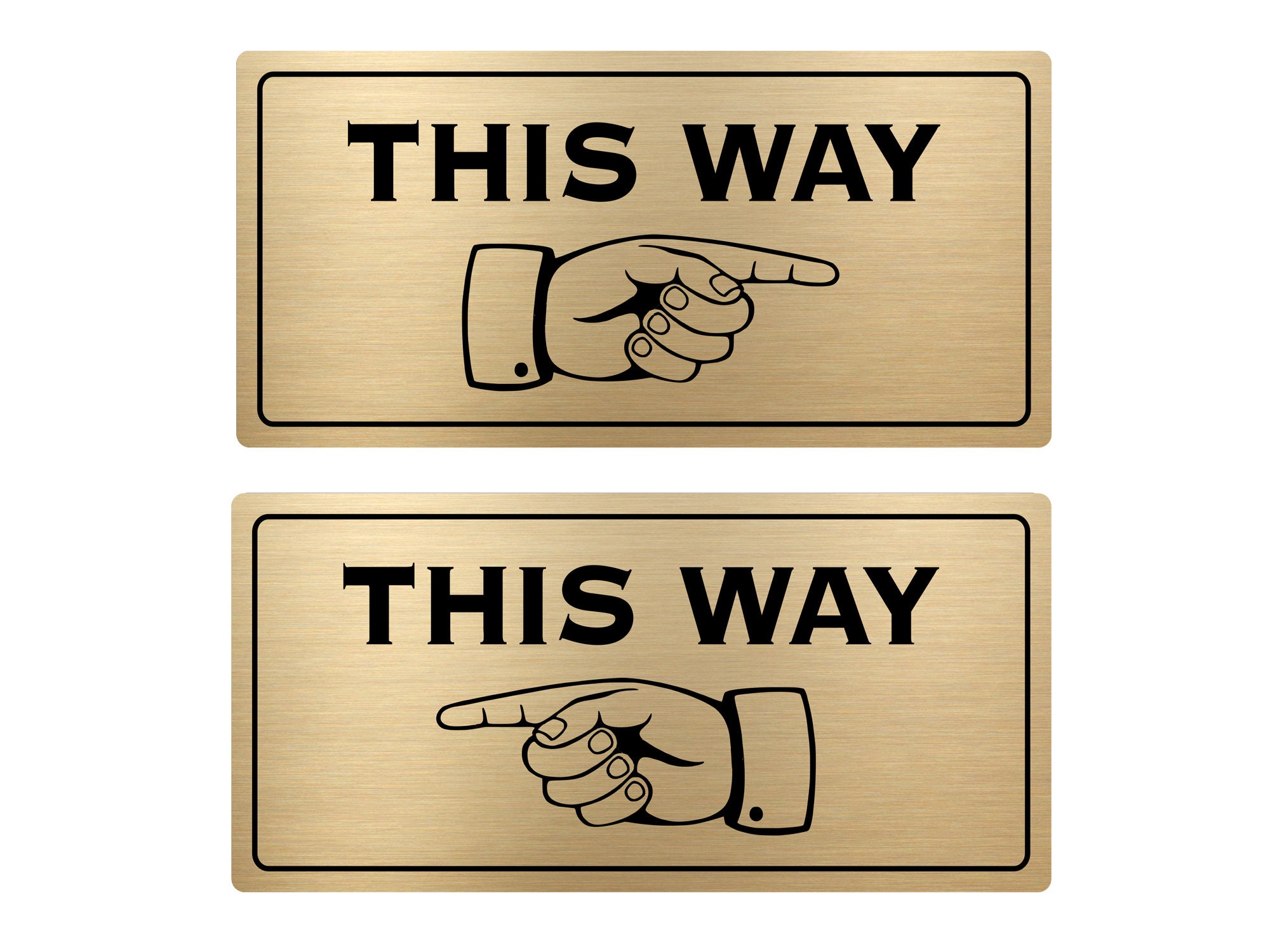 This Way Pointing Finger Sign: Directional Adhesive Acrylic - Etsy