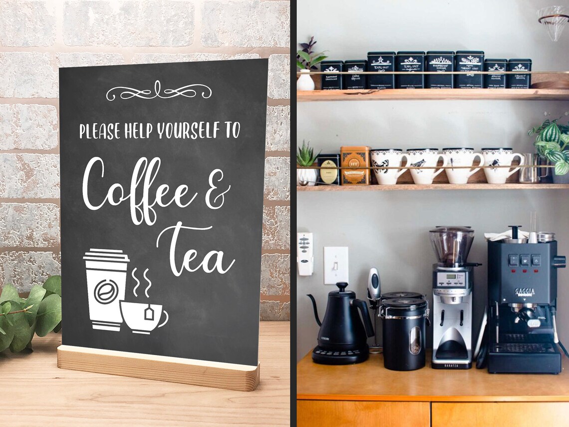 Please Help Yourself to Coffee & Tea Sign / Notice - Etsy UK
