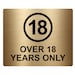 Over 18 Years Only, Adhesive Sticker Notice Door Security Sign ...