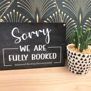 Sorry Fully Booked Sign | Shop Window Door - Etsy