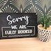 Sorry Fully Booked Sign | Shop Window Door - Etsy Canada