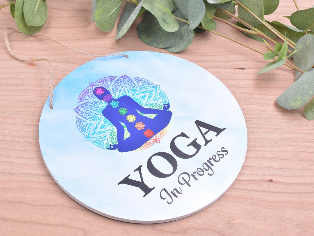 Yoga in Progress Sign - Chakra Symbols, Namaste! - Etsy UK