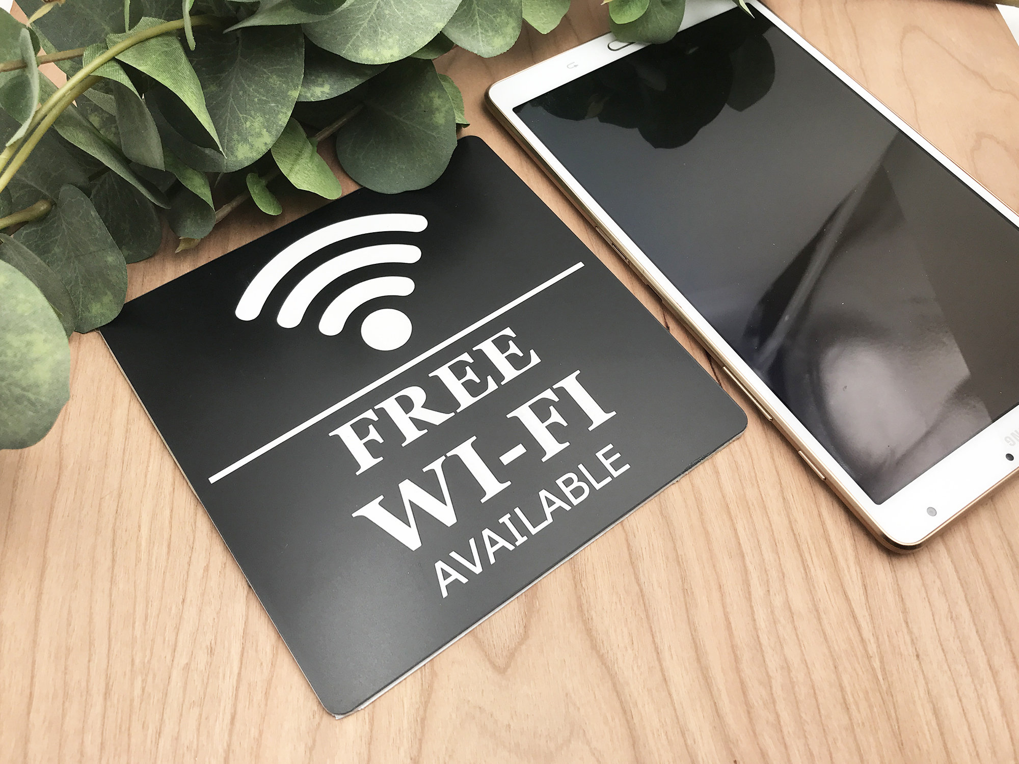 Free Wi-fi Available Adhesive Sign Notice Plaque - Etsy