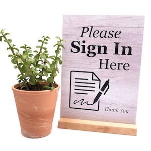 Please Sign in Here Sign - Available as Freestanding or Adhesive - Etsy UK
