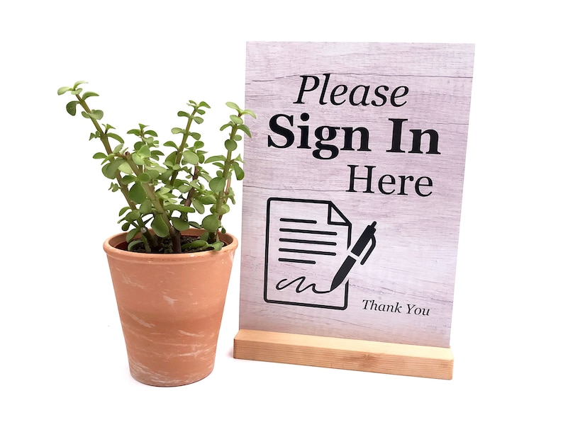 Please Sign in Here Sign - Available as Freestanding or Adhesive - Etsy