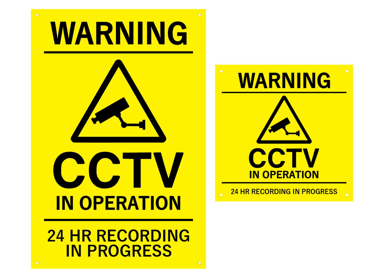 CCTV in Operation Warning Notice Yellow and Black - Etsy UK