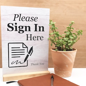 Please Sign in Here Sign - Available as Freestanding or Adhesive - Etsy