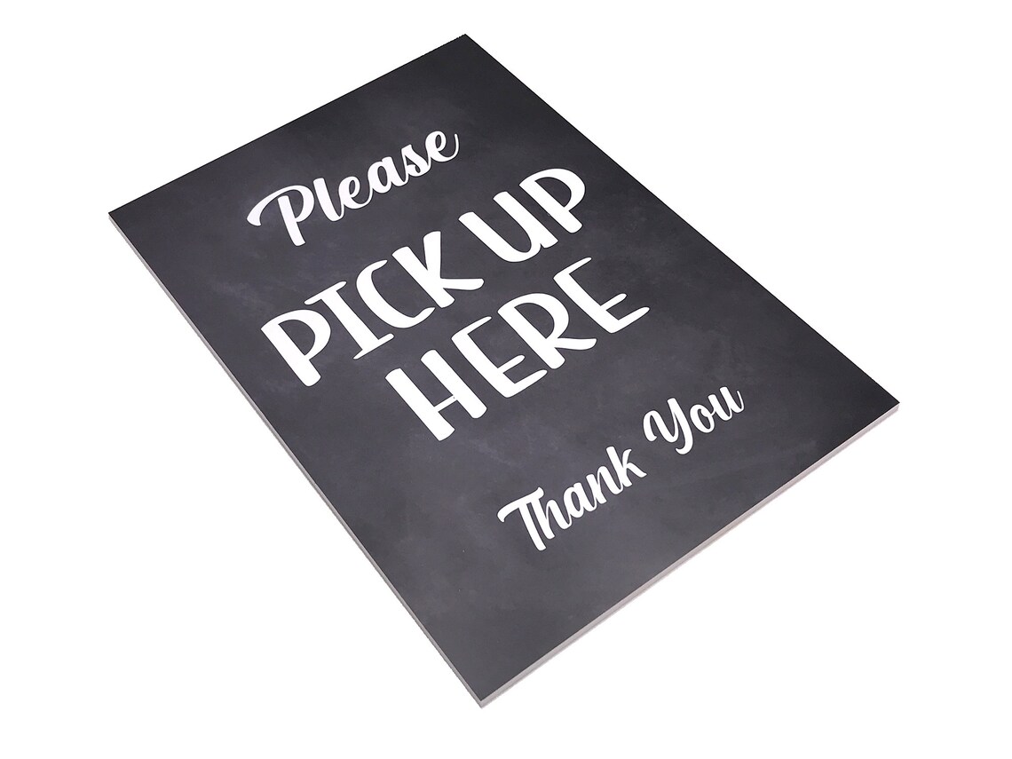 Please Pick up Here Sign - Available as Freestanding or Adhesive - Etsy ...