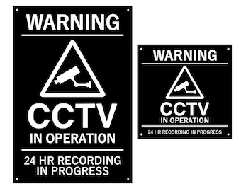 Funny Cctv Warning Metal Sign Gift Waterproof Garage Parking Outdoor ...