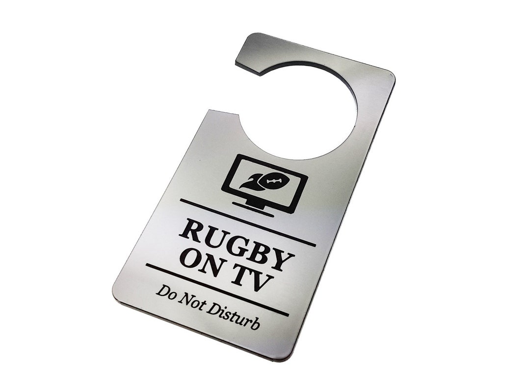 Rugby on TV - Do Not Disturb Door Sign - Novelty Gift - Etsy