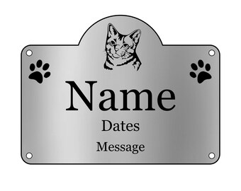 Cat Memorial Plaque - Etsy UK