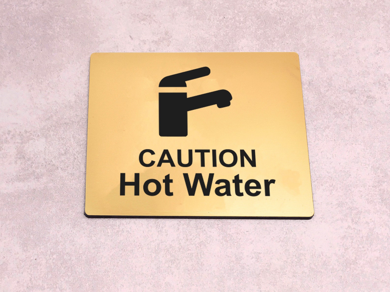 Caution Hot Water Sign Adhesive Sticker - Etsy