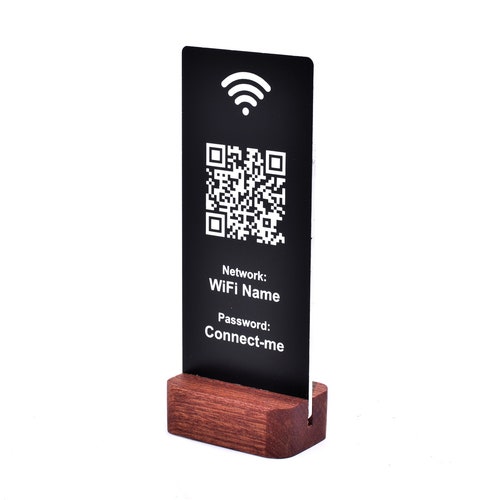 Wifi QR Code Scan to Connect Self Adhesive Sign Scan for - Etsy