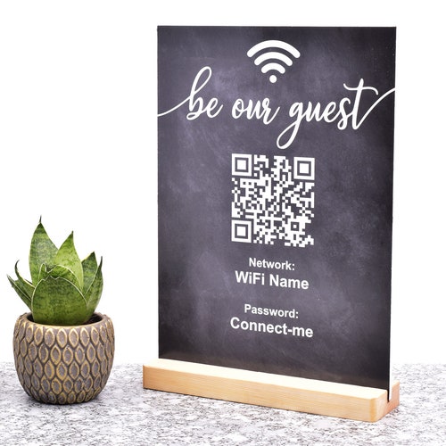 Wifi QR Code Scan to Connect Self Adhesive Sign Scan for - Etsy