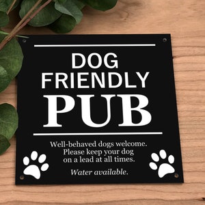 Dog Friendly Pub Engraved Sign - Etsy UK