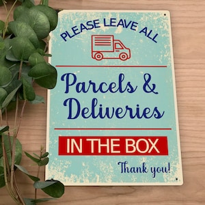 Parcel & Delivery Box Rustic Sign - Etsy