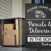 Parcel & Delivery Box Sign - Etsy