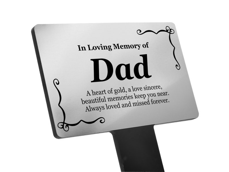 Engraved Dad Memorial Plaque Stake father's Day / Dad - Etsy UK
