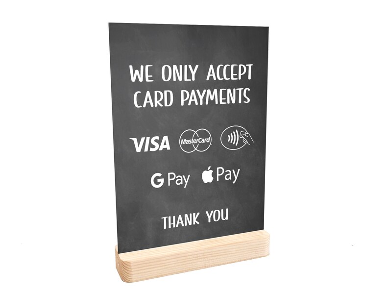 Card Payments Only Freestanding Sign - Etsy