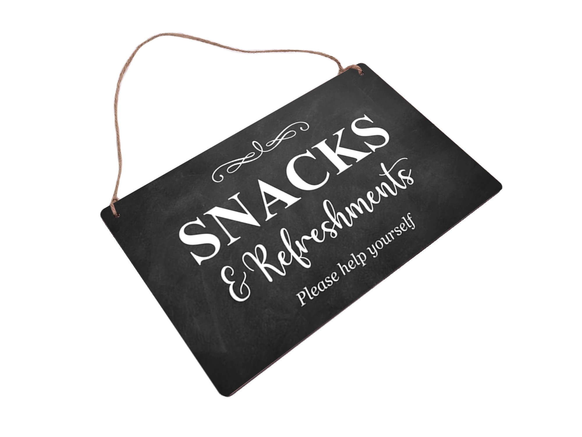 Snacks & Refreshments Hanging Sign Guest Notice - Etsy