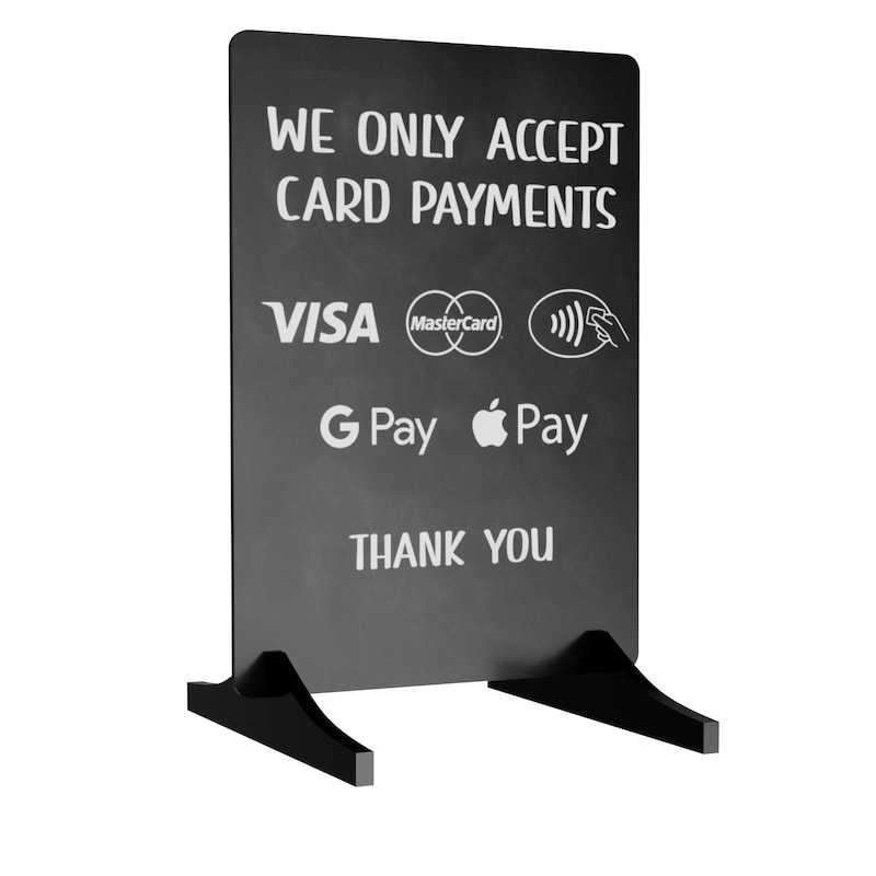 Credit Card Fee Sign - Etsy