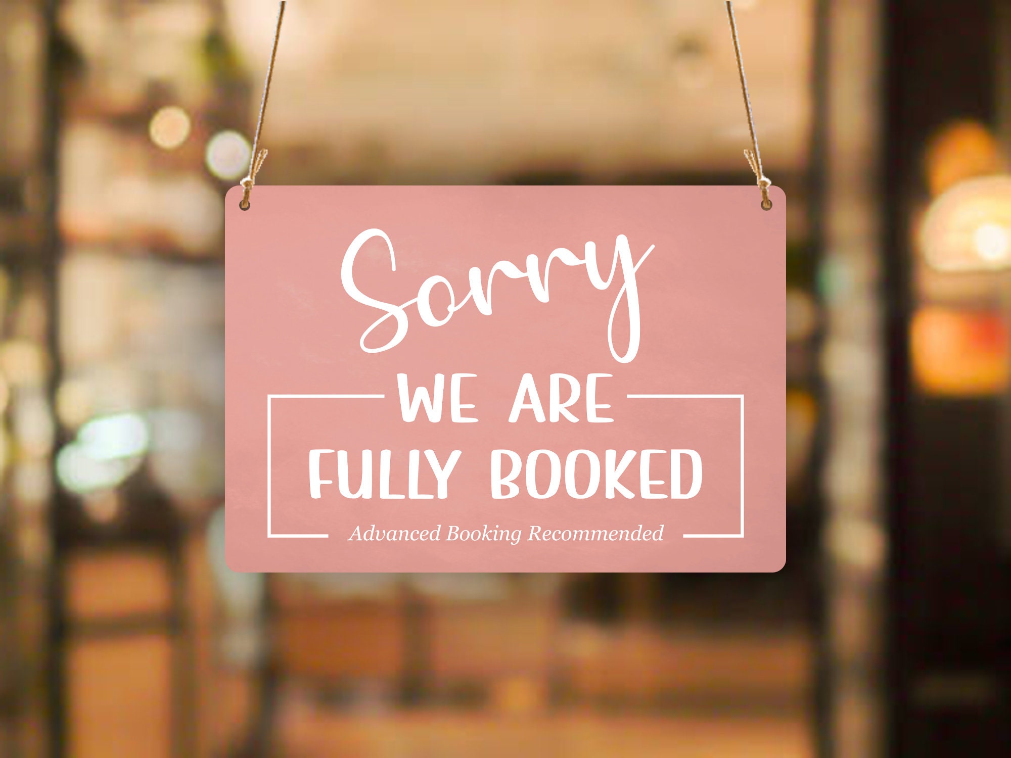 Sorry Fully Booked Sign Shop Window Door - Etsy Canada