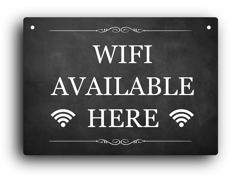 Wifi Available Here Sign, A5, Aluminium Composite, UV Printed, Outdoor ...