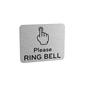 Please Ring Bell Sign: Gold Adhesive Acrylic Notice - Etsy