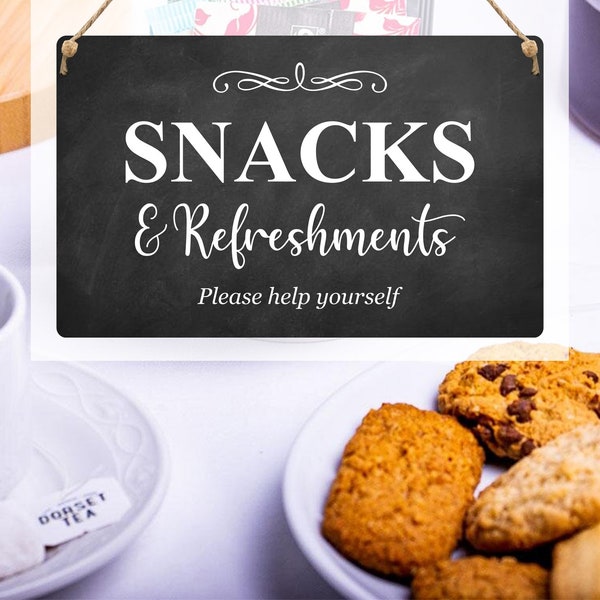 Refreshments Sign - Etsy