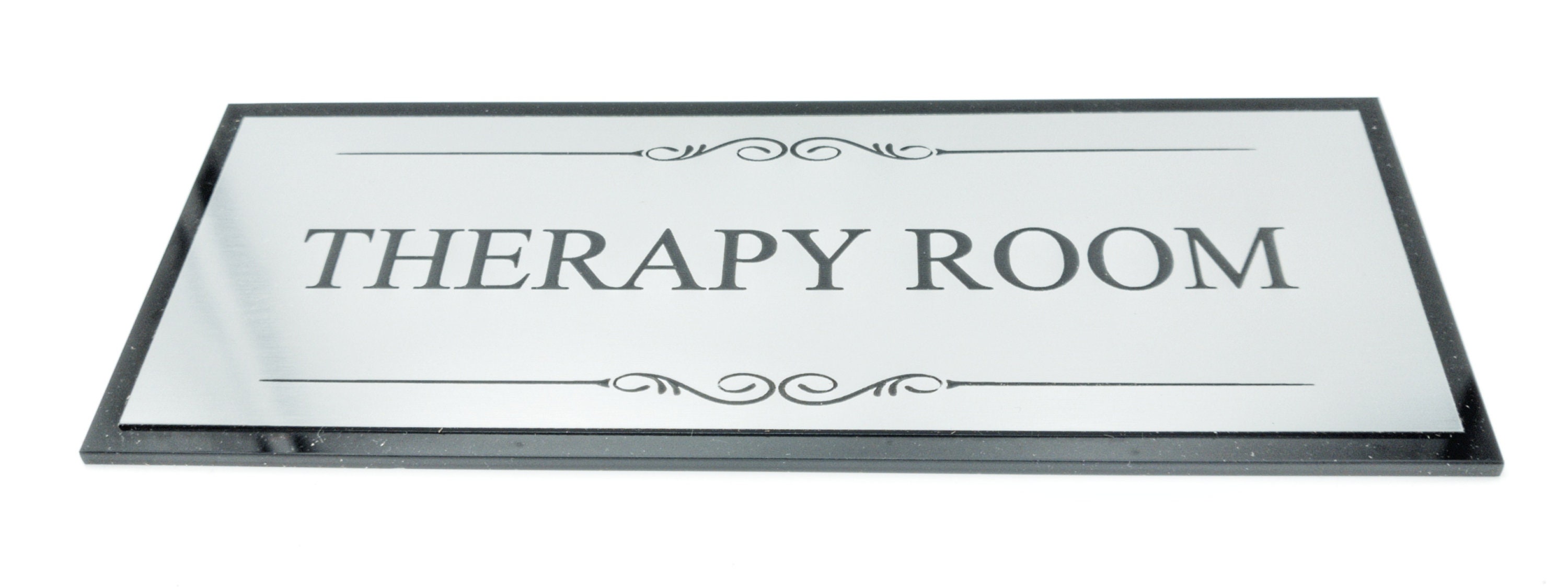 Therapy Room Black and Silver Door Sign Size 19.5cm X 7cm - Etsy
