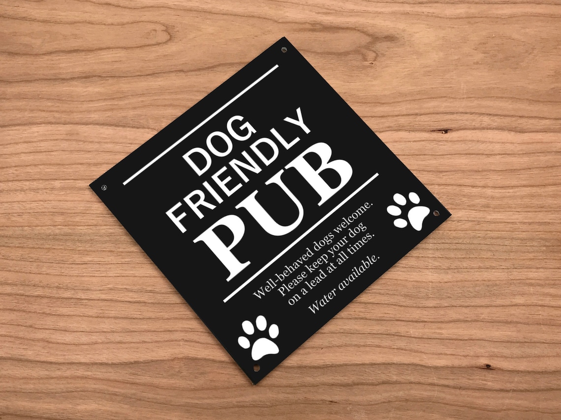 Dog Friendly Pub Engraved Sign - Etsy UK