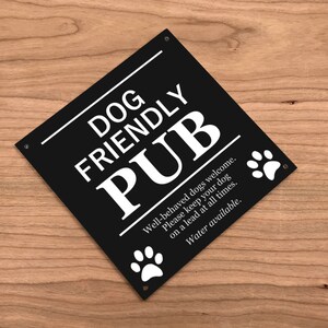 Dog Friendly Pub Engraved Sign - Etsy UK