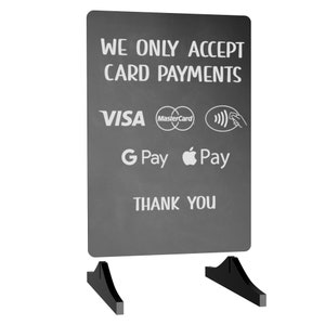 Card Payments Only - Freestanding Sign - Etsy