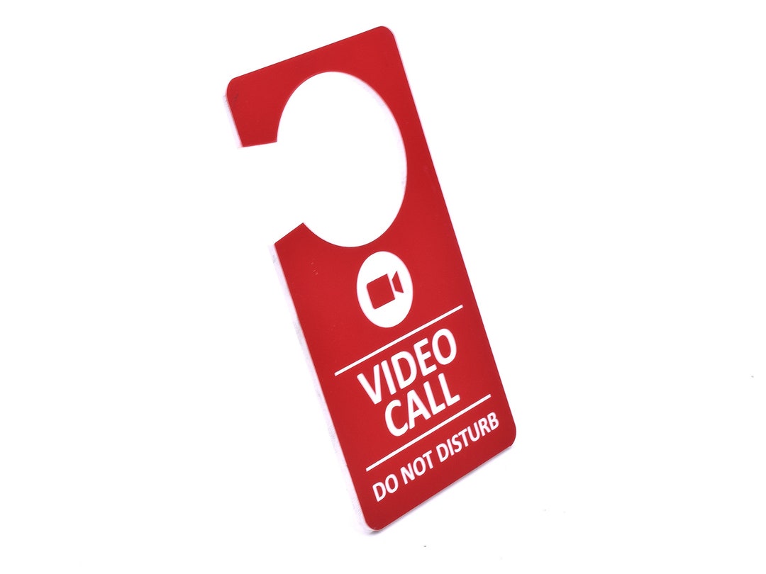 Video Call in Progress, Do Not Disturb, Door Hanger - Red - Etsy