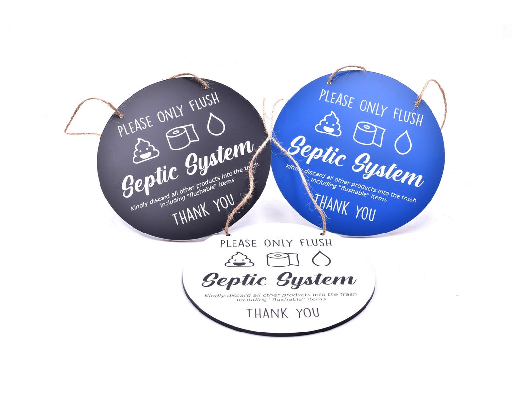 Septic Tank System Hanging Sign - Supplied With Twine, Contemporary ...