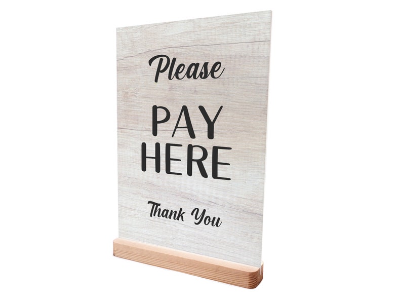 Please Pay Here Freestanding Sign - Etsy