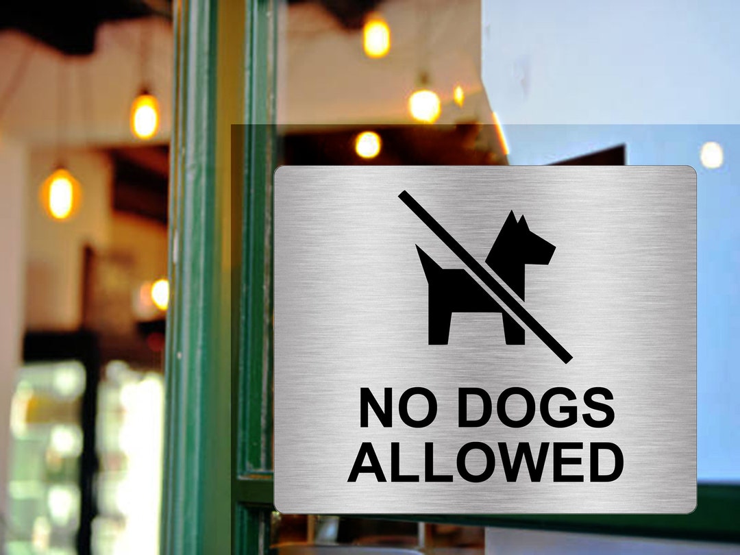 No Dogs Allowed Sign Adhesive Sticker for Door for Cafe, Restaurant ...
