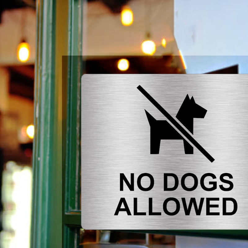 No Dogs Allowed Sign - Etsy