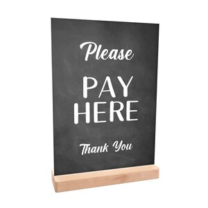 Please Pay Here Freestanding Sign - Etsy